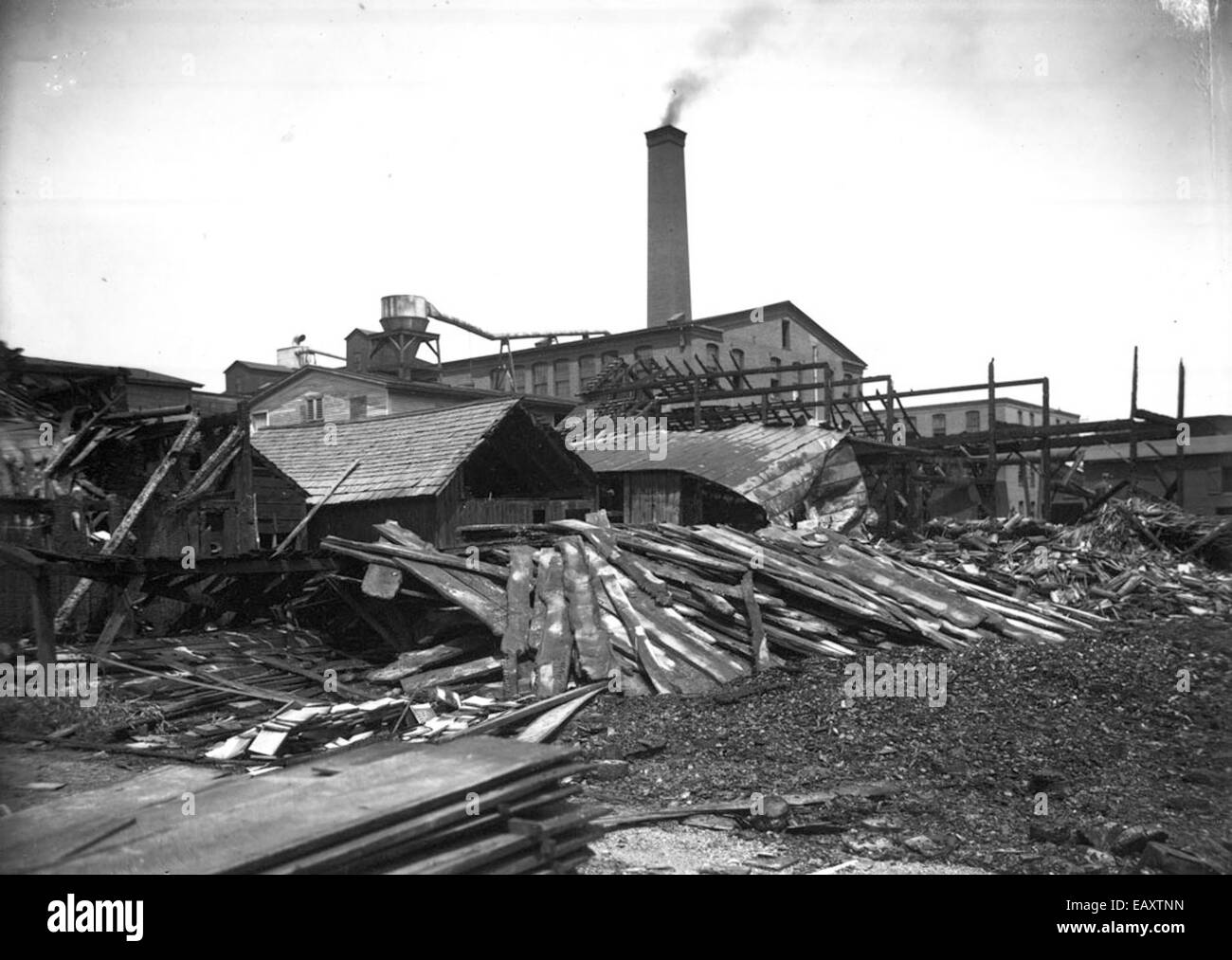 This photograph captures the aftermath of a devastating fire in Keene ...