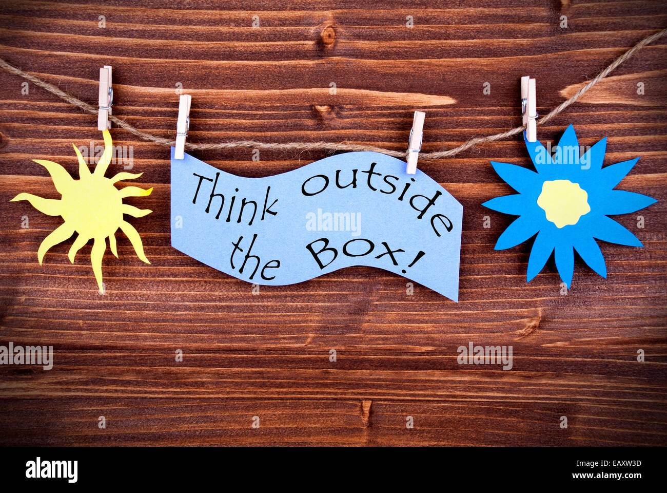 Think outside the box hi-res stock photography and images - Alamy