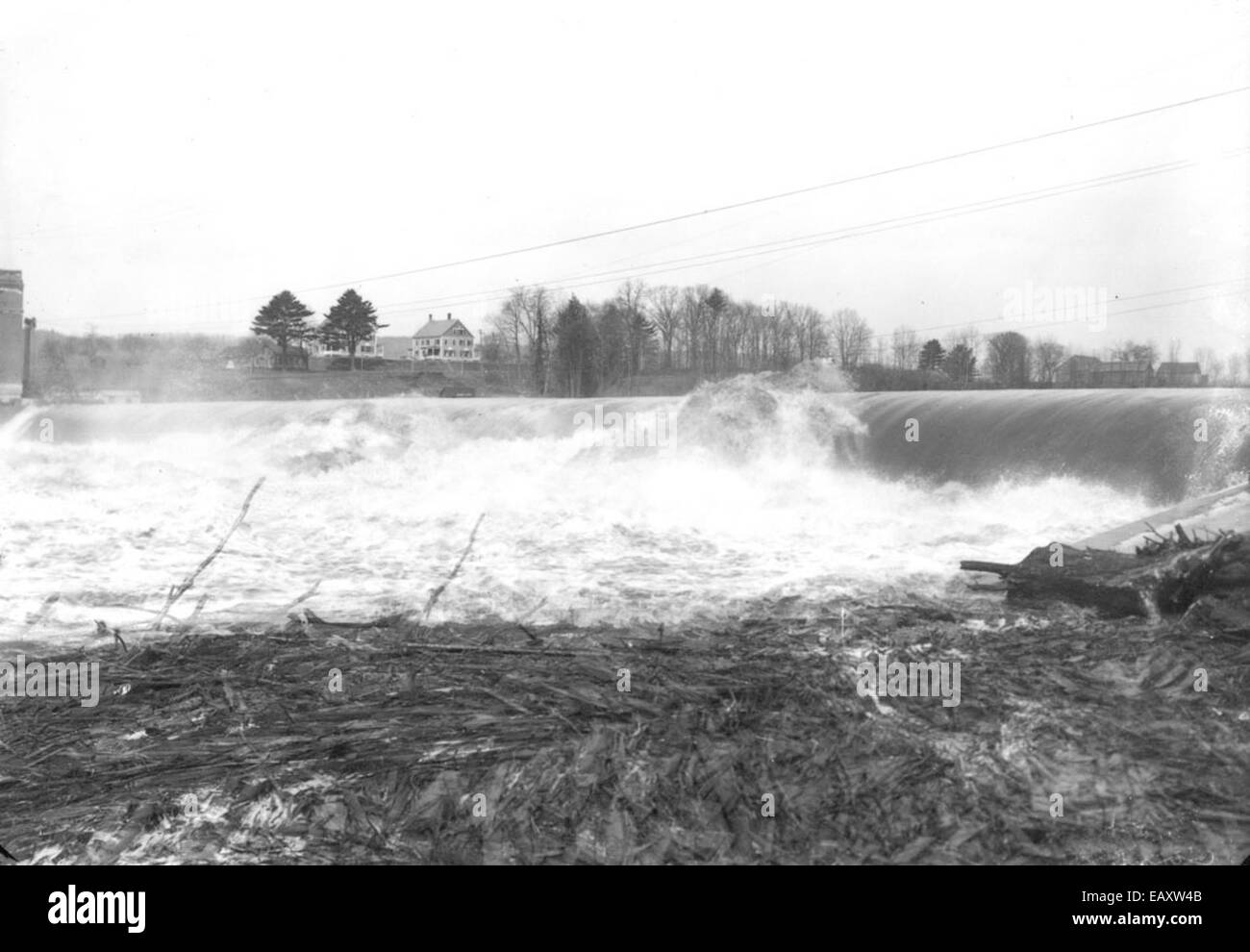 This image captures the dam located at Vernon, Vermont, designed by ...