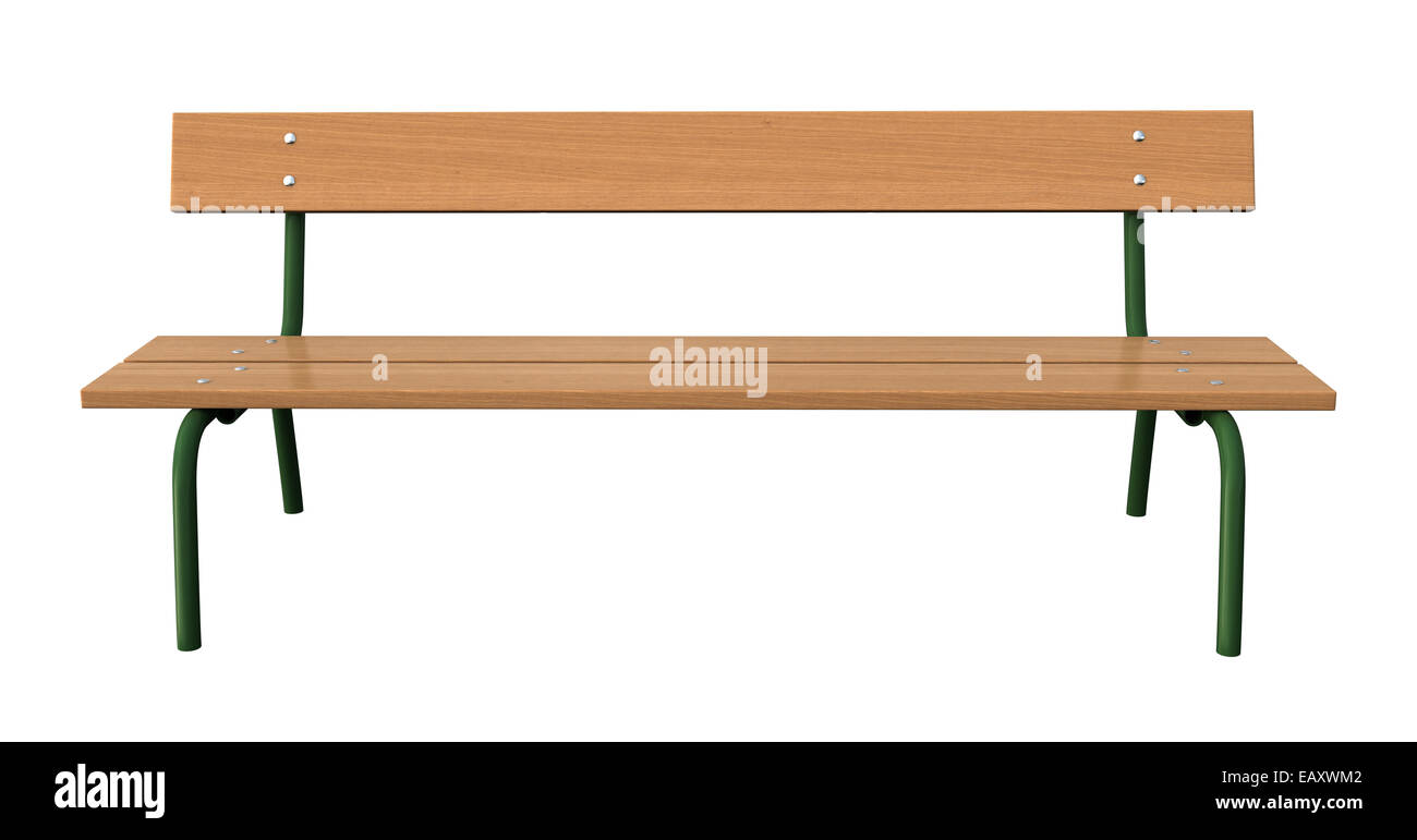 3d render of garden bench isolated over white background Stock Photo ...