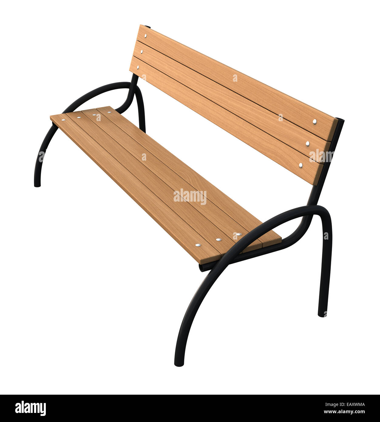 3d render of garden bench isolated over white background Stock Photo ...