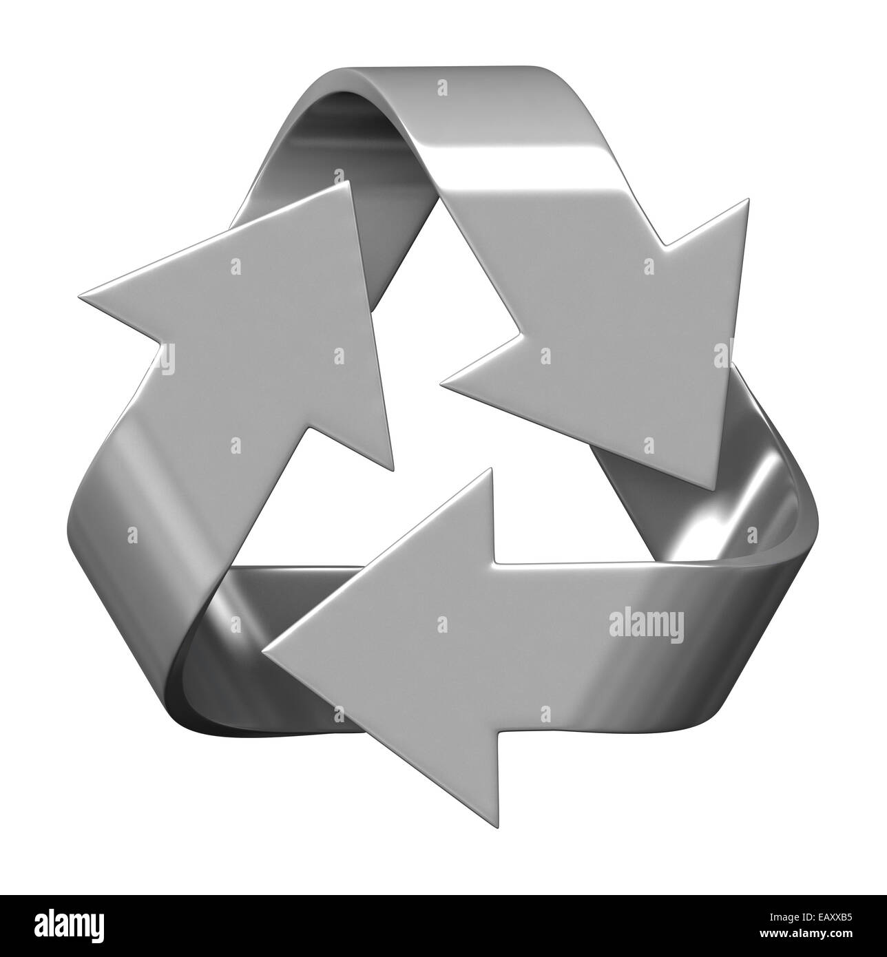 Recycle white 3d icon Black and White Stock Photos & Images - Alamy