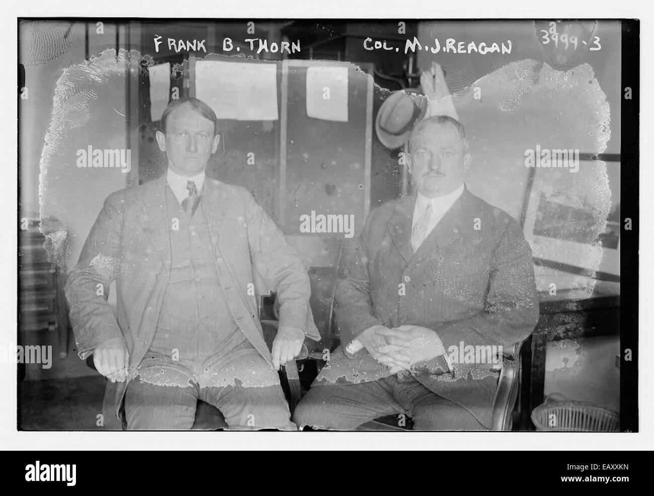 A historical image of Frank B. Thorn and Colonel MJ Reagan, captured in ...