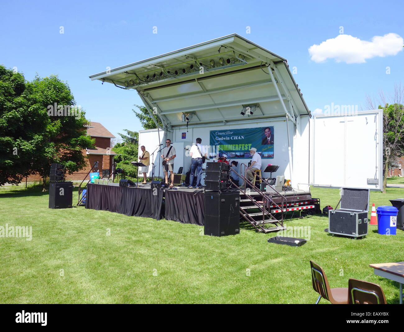 Band on stage during a festival outside Toronto, Canada Stock Photo - Alamy