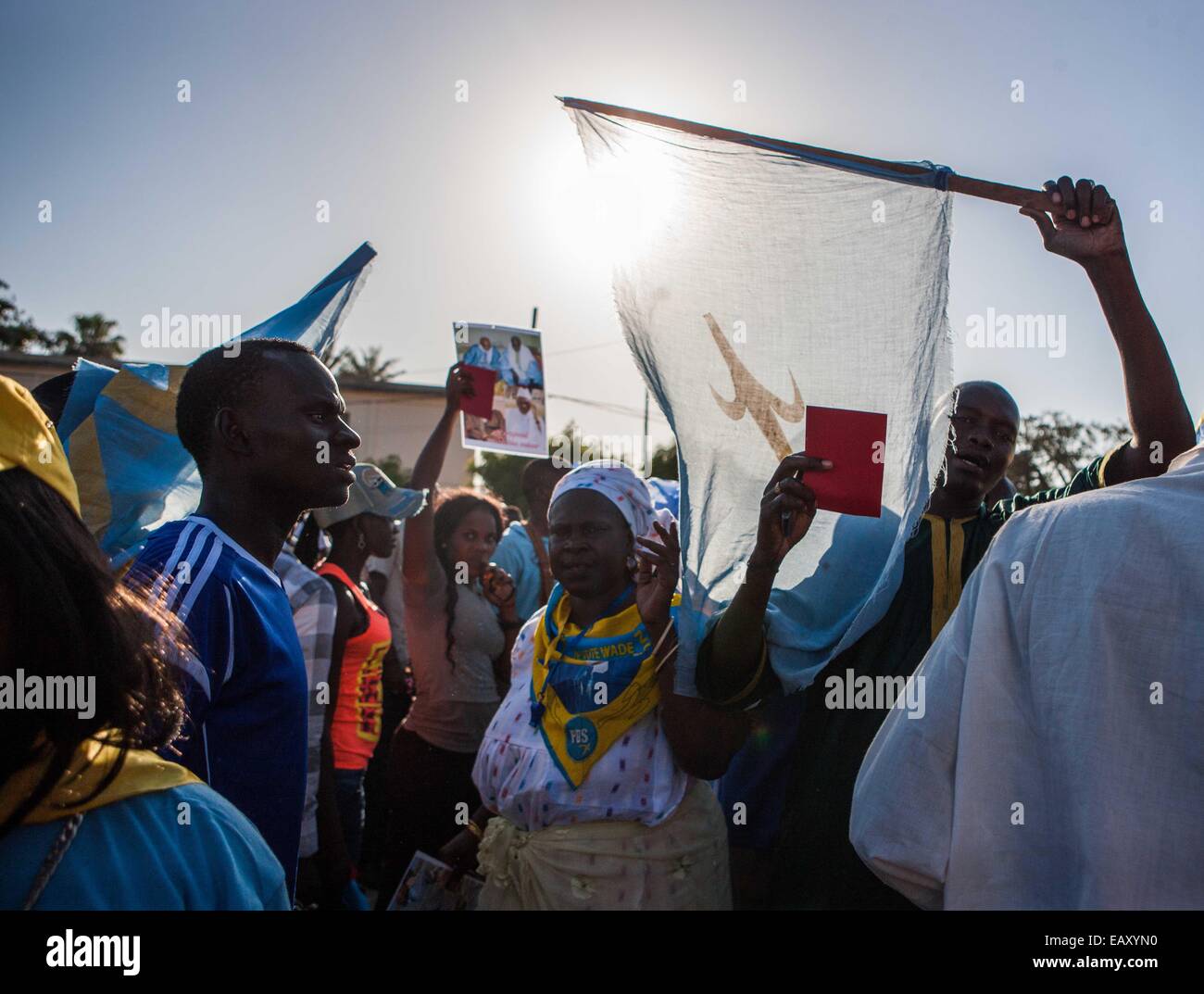 Dakar, Senegal. 21st Nov, 2014. Supporters of Senegal's former ...