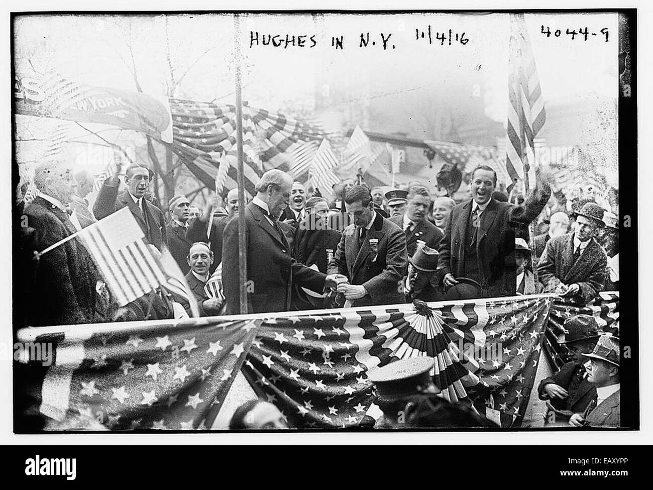 This historical photograph captures Hughes in New York in 1916. It ...