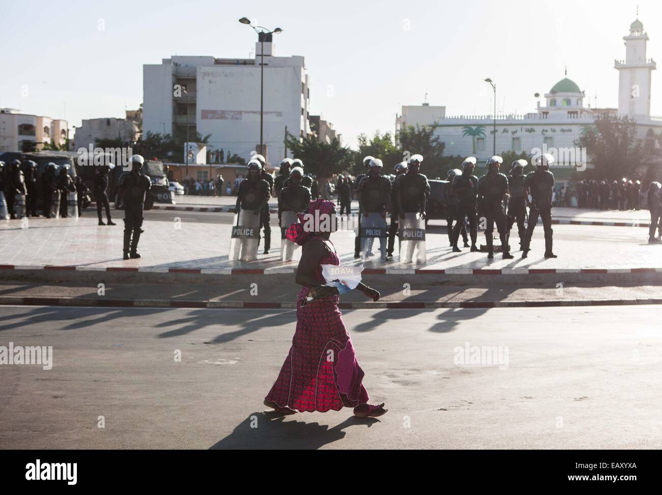 Dakar, Senegal. 21st Nov, 2014. A supporter of Senegal's former ...