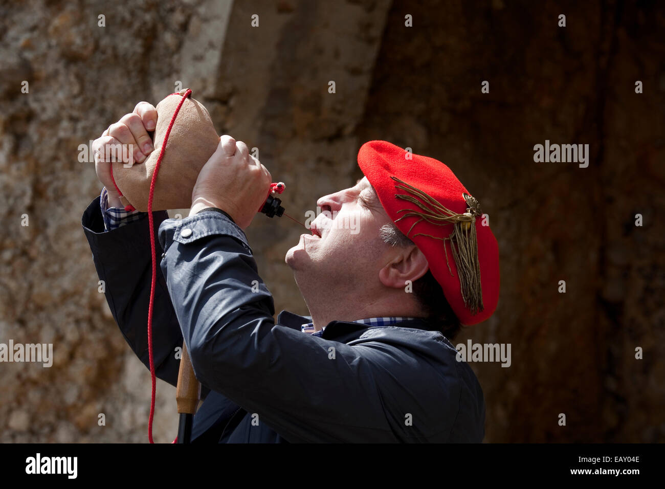 Carlistas in Montejurra, representation of the battle between the ...