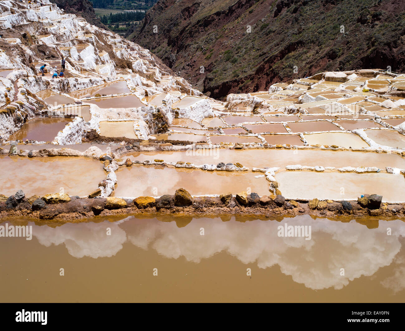 View of Salinas de Maras (Maras Saltworks), near Cusco, Peru Stock ...