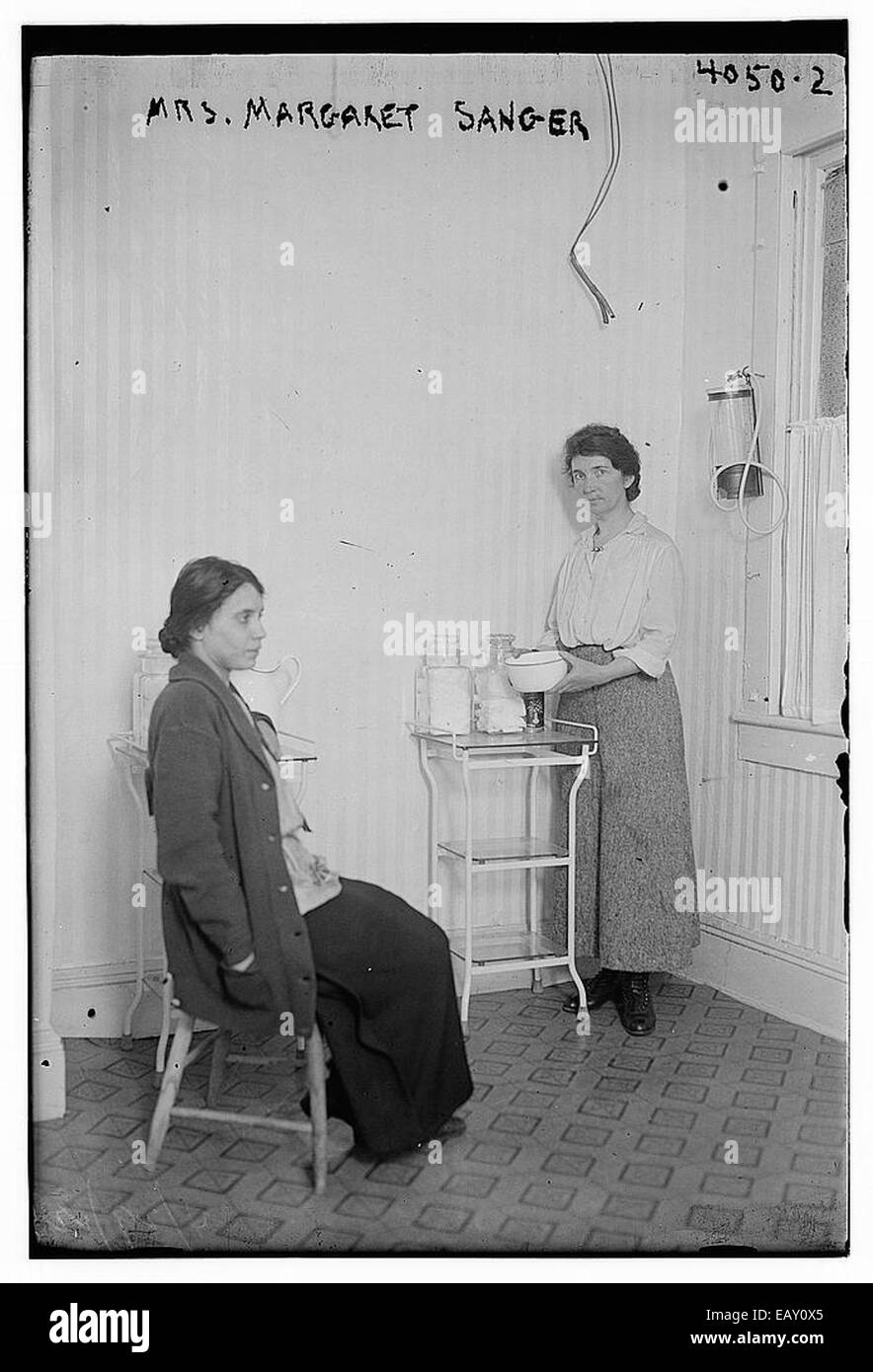 A portrait of Margaret Sanger, an influential American birth control ...