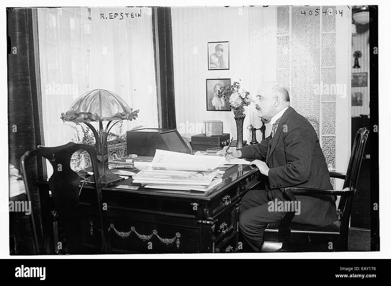 This photograph captures R Epstein at his desk, a moment that ...