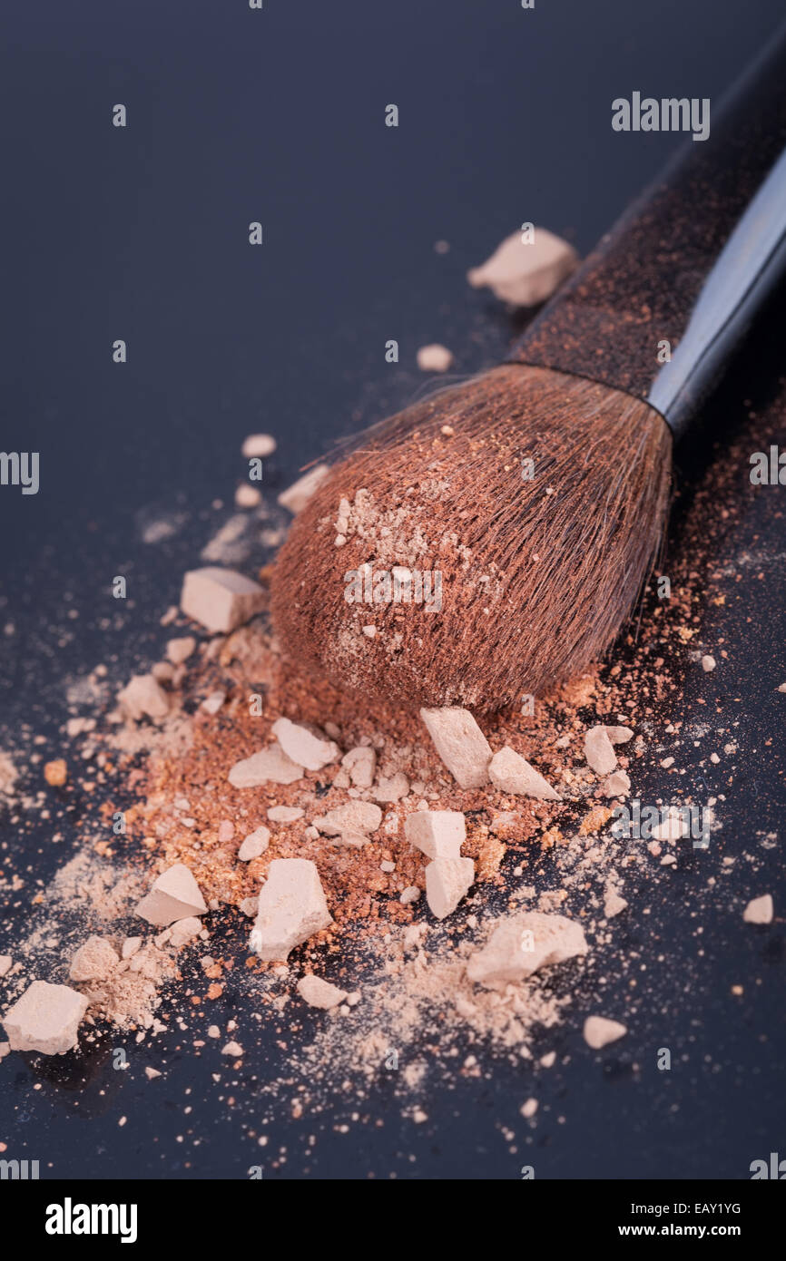Face foundation powder product with crumbled texture Stock Photo - Alamy