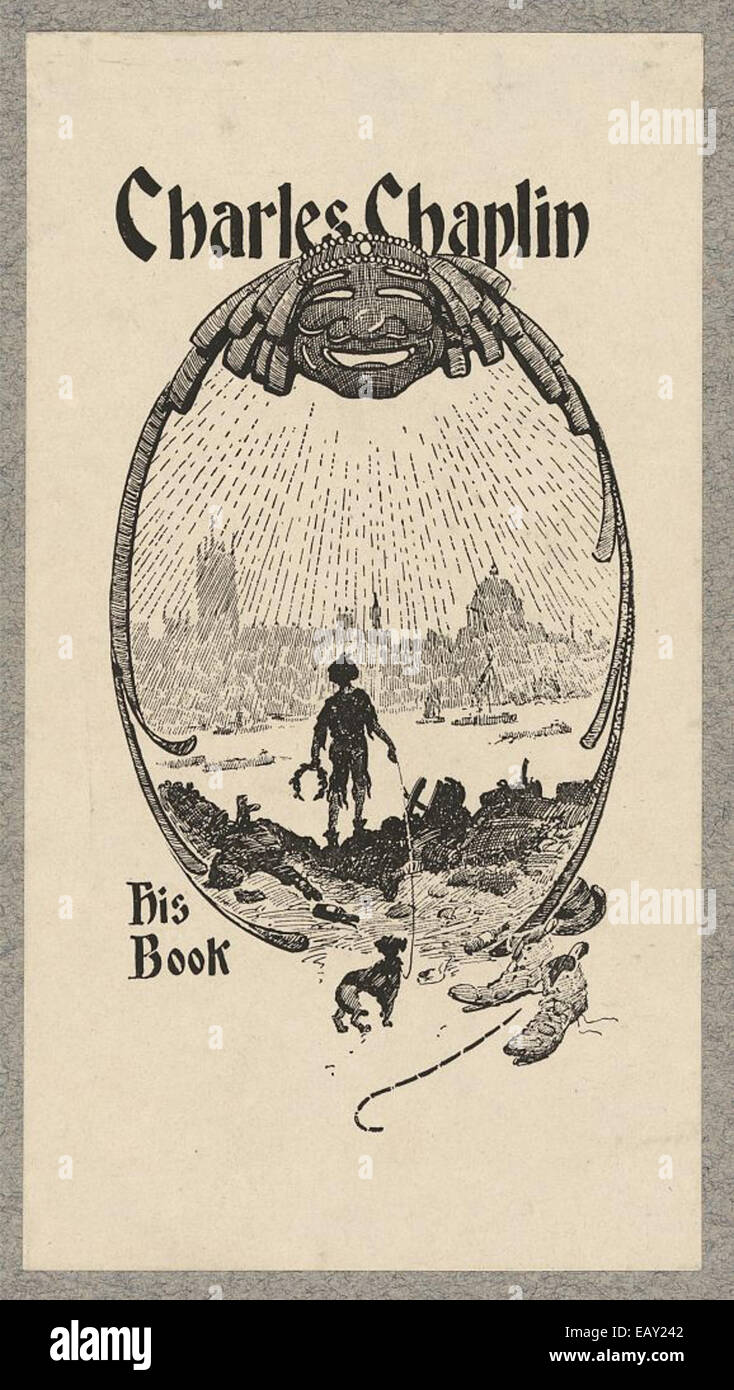 The bookplate of Charles Chaplin, a symbol of the famous actor and ...
