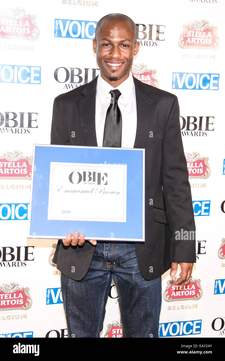The 59th Annual OBIE Awards held at Webster Hall. Featuring: Emmanuel ...