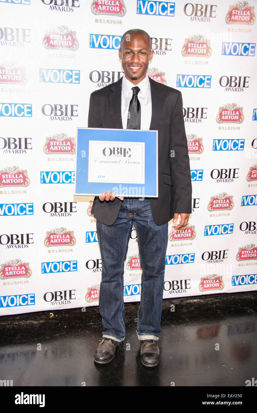 The 59th Annual OBIE Awards held at Webster Hall. Featuring: Emmanuel ...