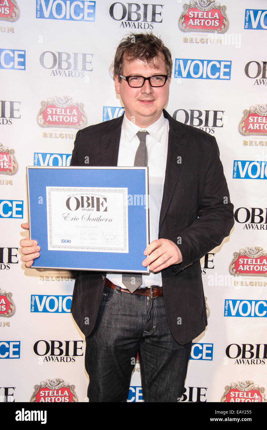 The 59th Annual OBIE Awards held at Webster Hall. Featuring: Eric ...