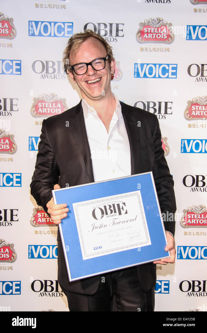 The 59th Annual OBIE Awards held at Webster Hall. Featuring: Justin ...