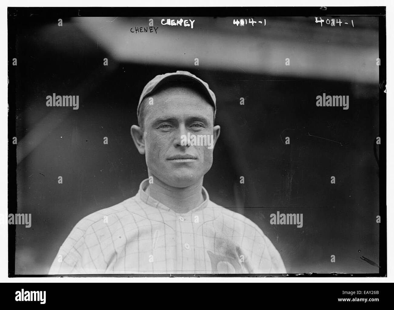 Larry Cheney, a pitcher for the Brooklyn Dodgers, is depicted in this ...