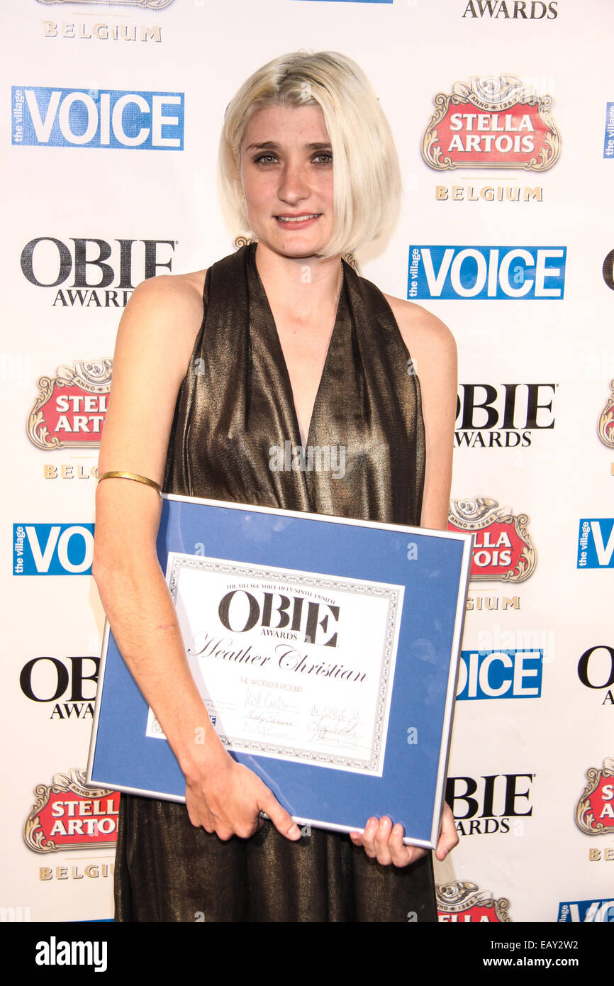 The 59th Annual OBIE Awards held at Webster Hall. Featuring: Heather ...