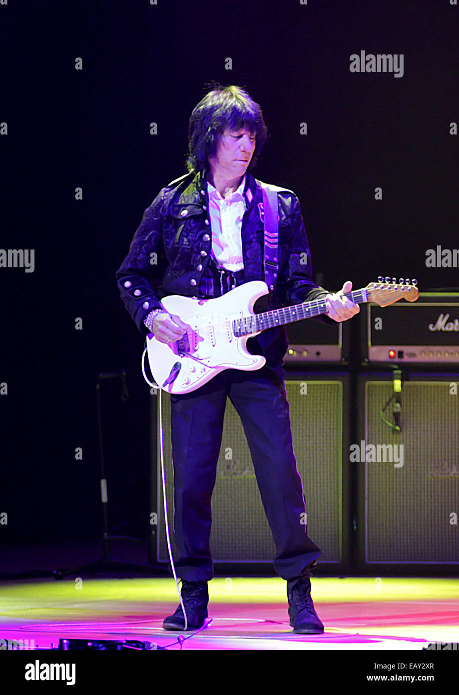 Jeff Beck performing live on stage at Manchester Bridgewater Hall ...