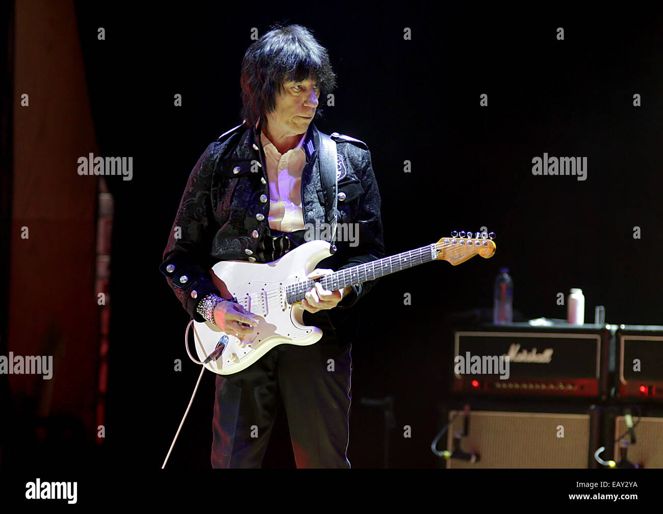 Jeff Beck performing live on stage at Manchester Bridgewater Hall ...