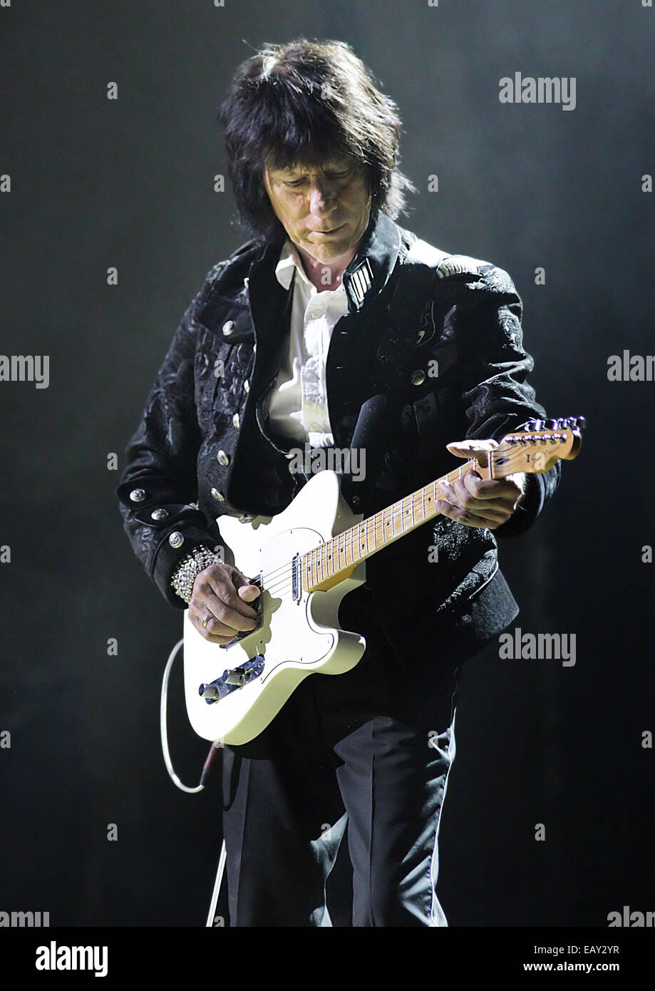 Jeff Beck performing live on stage at Manchester Bridgewater Hall ...