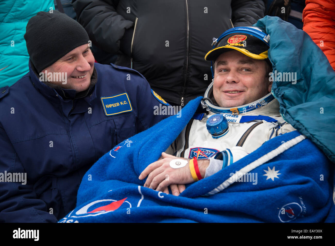 Expedition 41 Soyuz TMA-13M Landing Stock Photo - Alamy