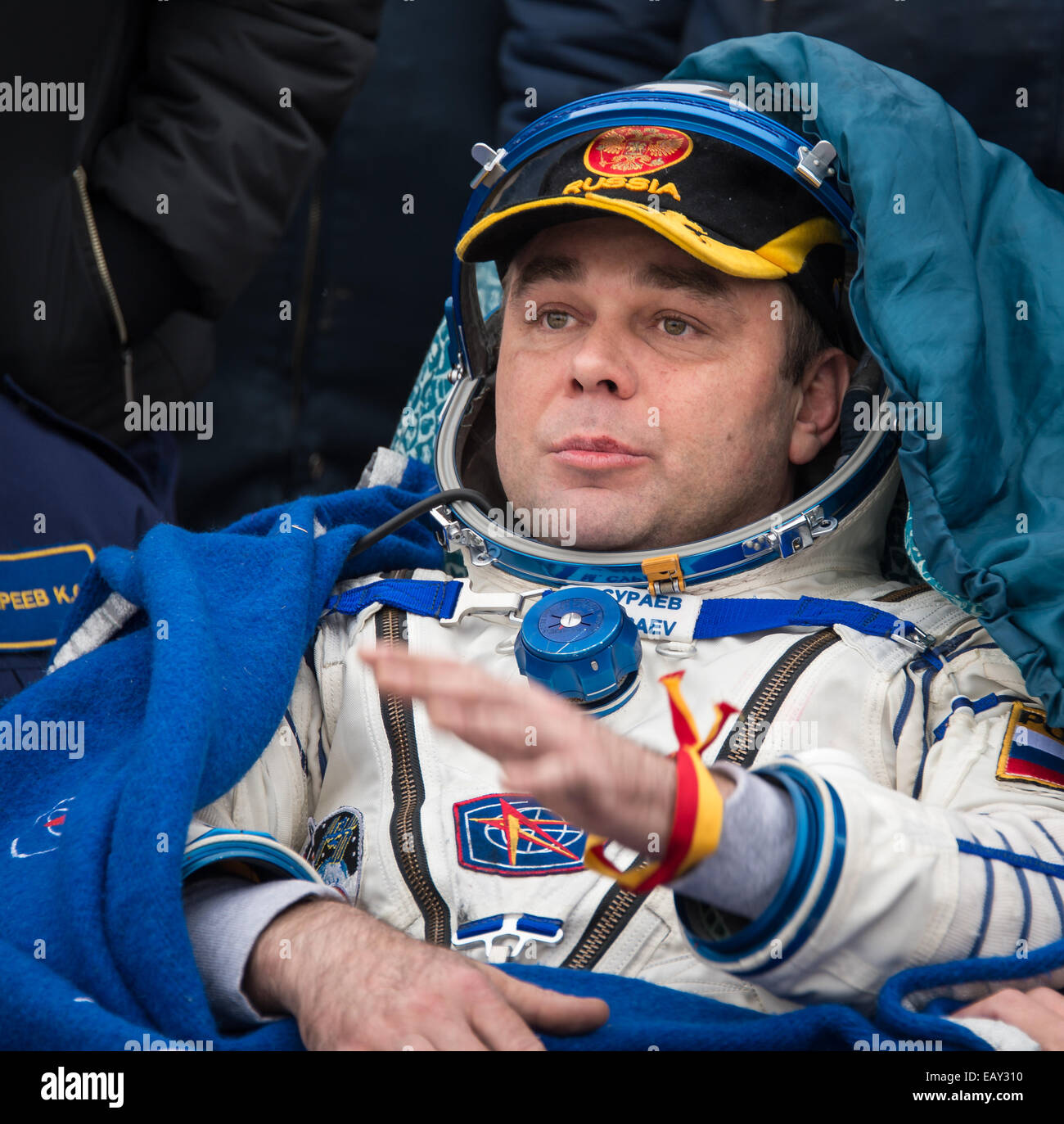 The crew of Expedition 41, including Russian cosmonaut Max Suraev ...