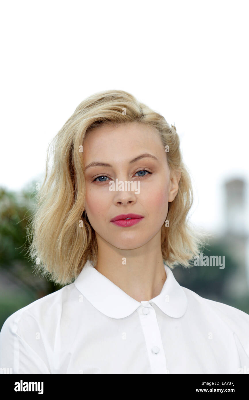 Canadian actress Sarah Gadon poses during a photocall for the film ...