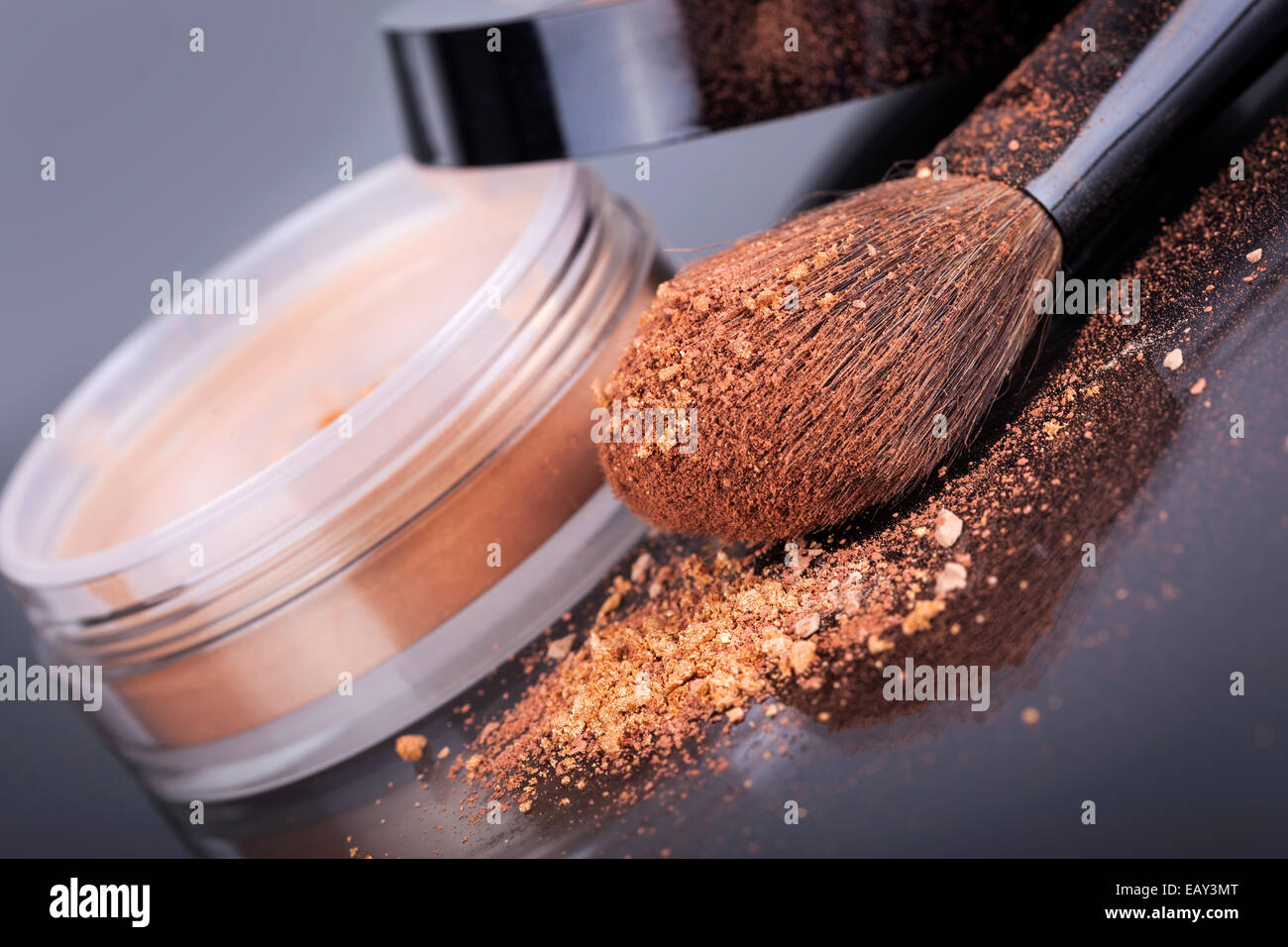 Face foundation powder product with crumbled texture Stock Photo - Alamy