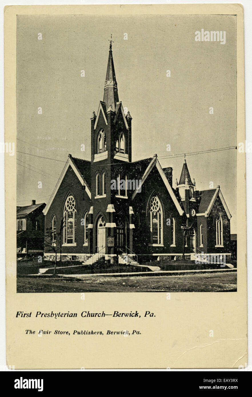 First Presbyterian Church in Berwick, Pennsylvania from a pre-1923 ...