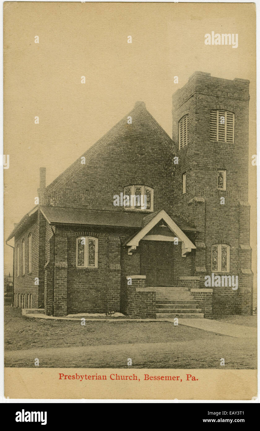 First Presbyterian Church in Bessemer, Pennsylvania from a pre-1923 ...
