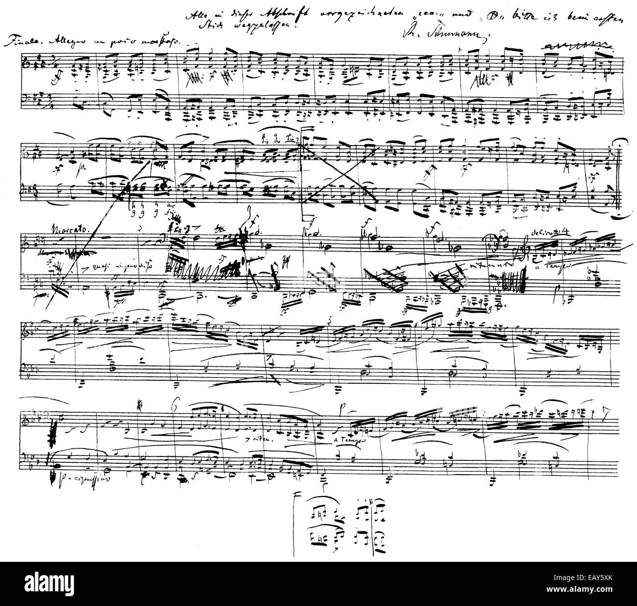 Noten handschrift Black and White Stock Photos & Images - Alamy
