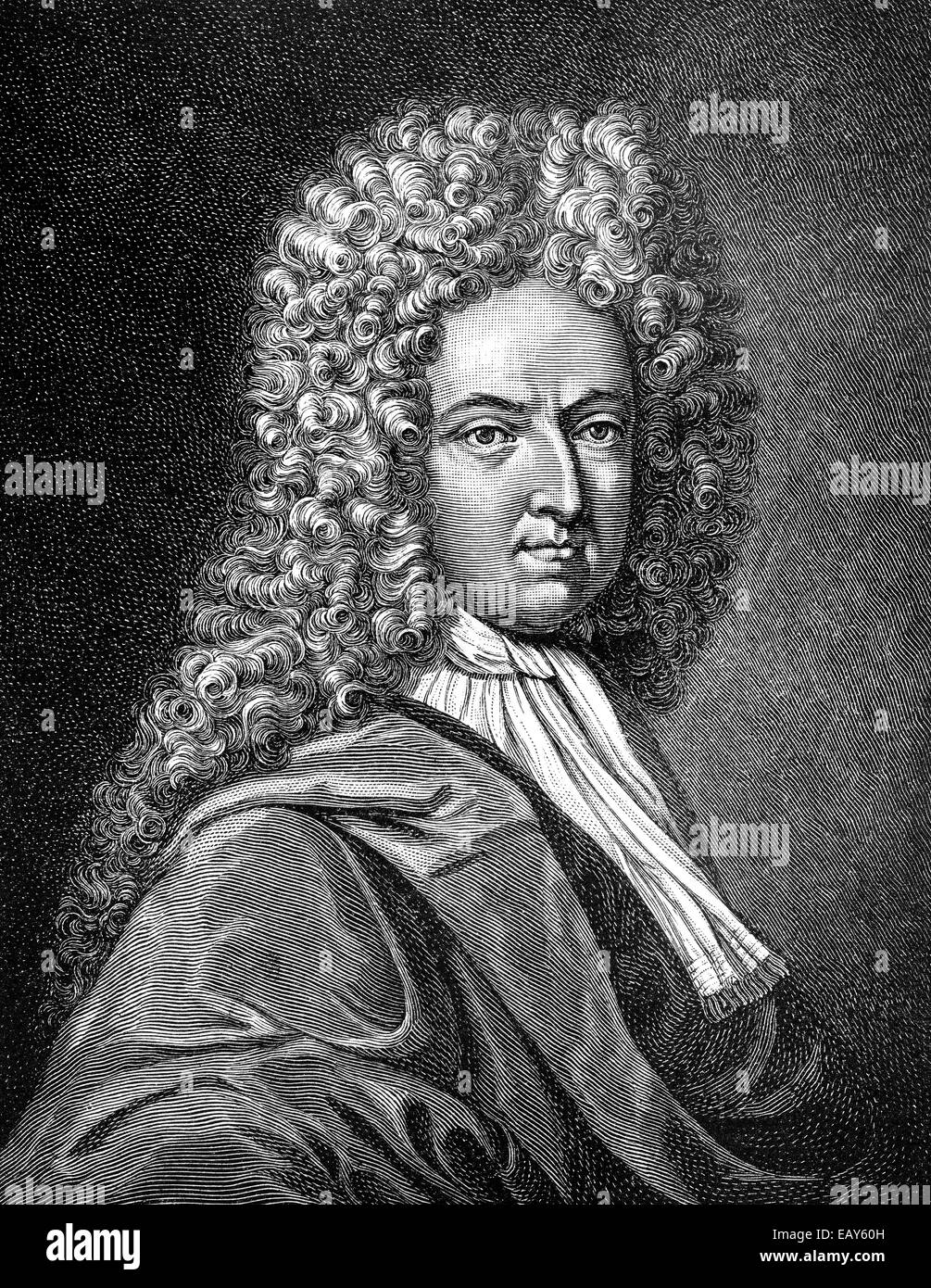 Portrait of Daniel Defoe, 1661 - 1731, an English dealer, writer and ...
