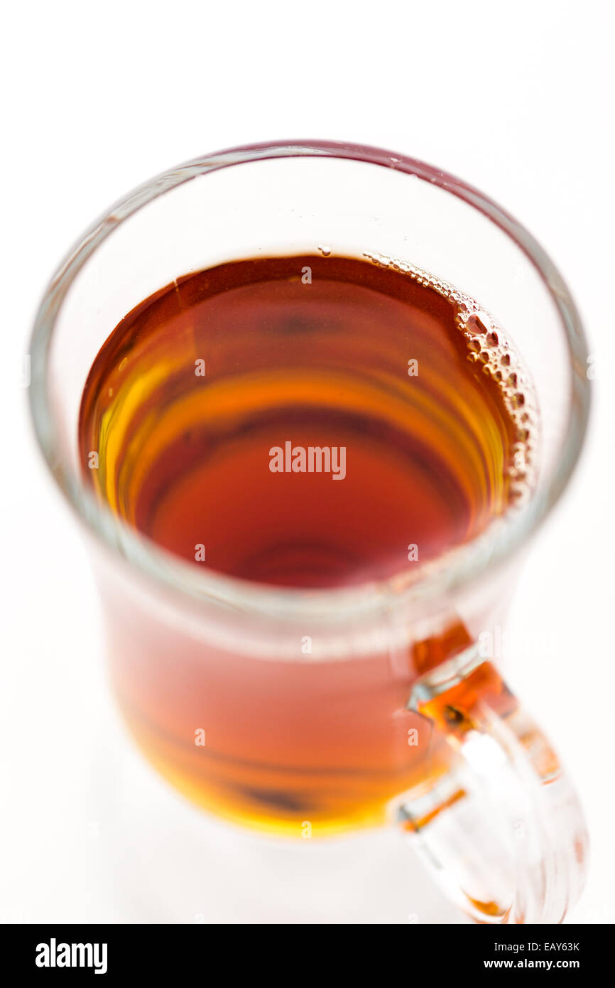 Chocolate mint tea on a white background Stock Photo - Alamy