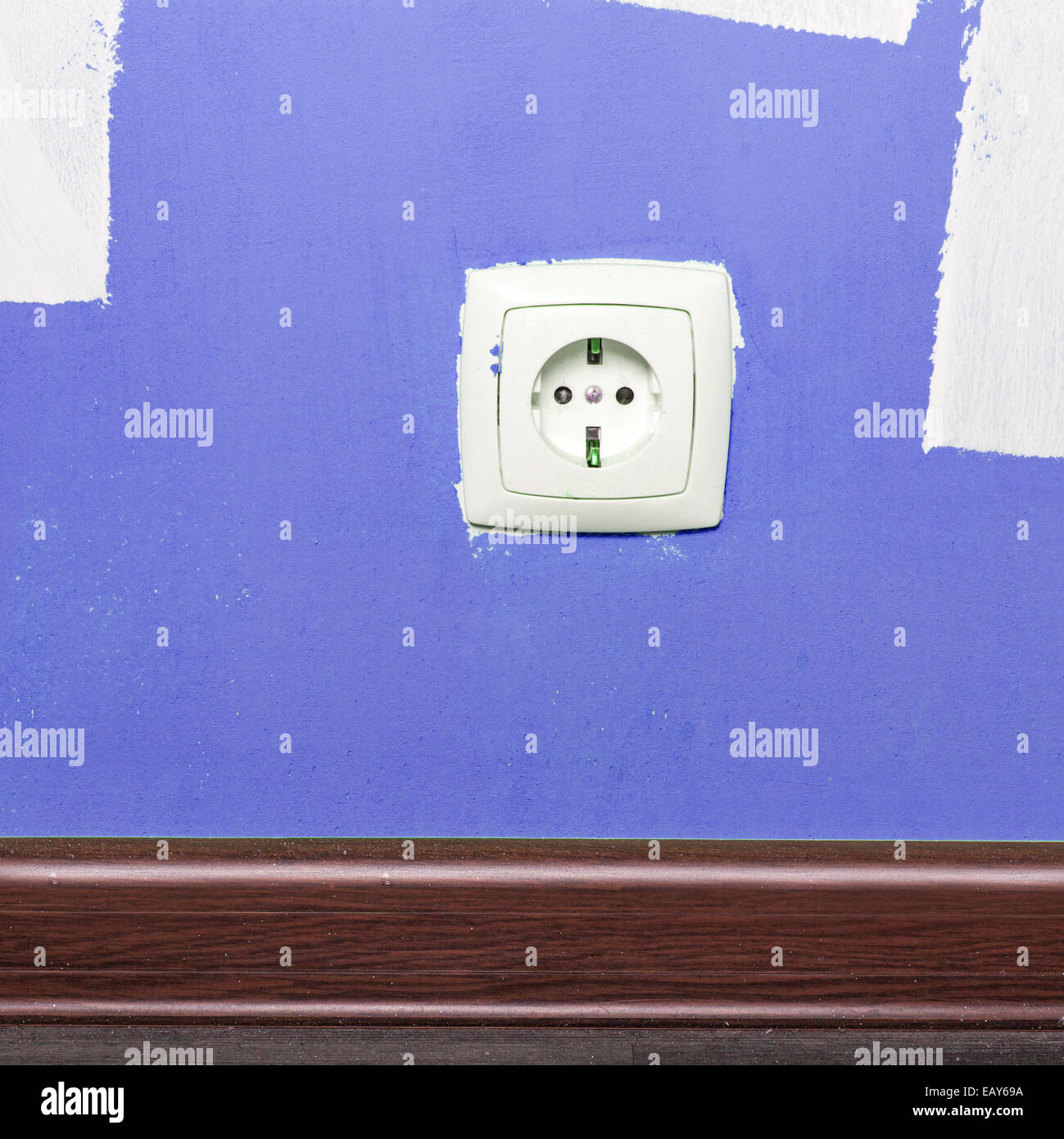 Electrical outlet on wall in room, interior Stock Photo - Alamy