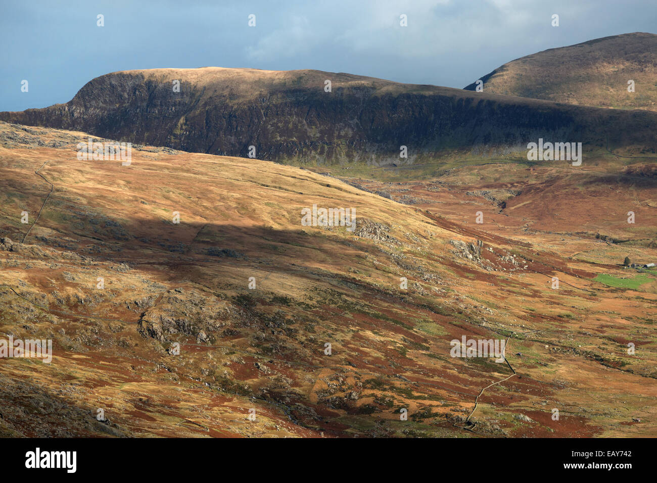 The Carneddau range and the Ogwen Valley, Snowdonia National Park ...