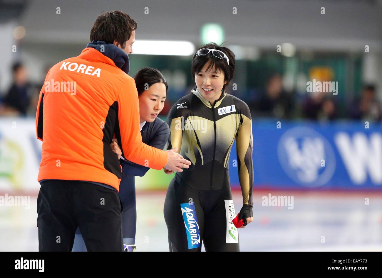 Seoul, South Korea. 21st Nov, 2014. (L-R) Lee Sang-Hwa (KOR), Nao ...