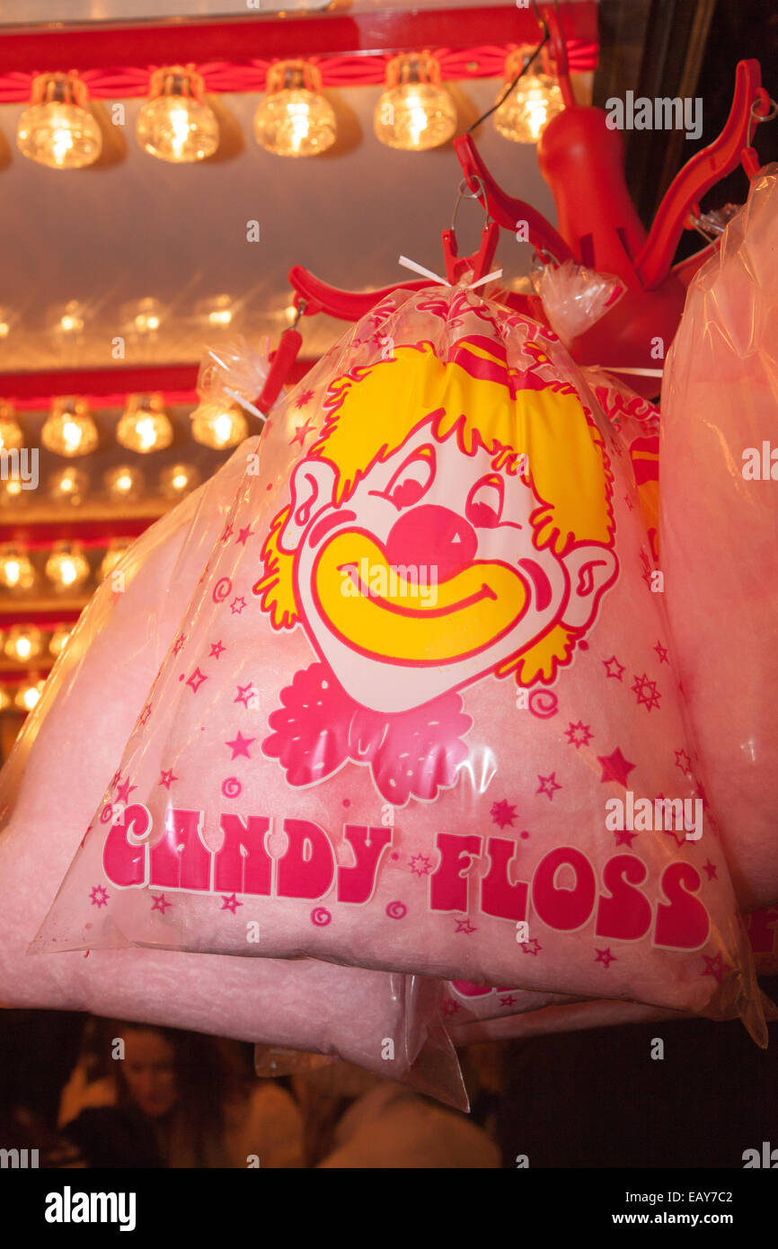 Candy floss at a funfair Stock Photo - Alamy