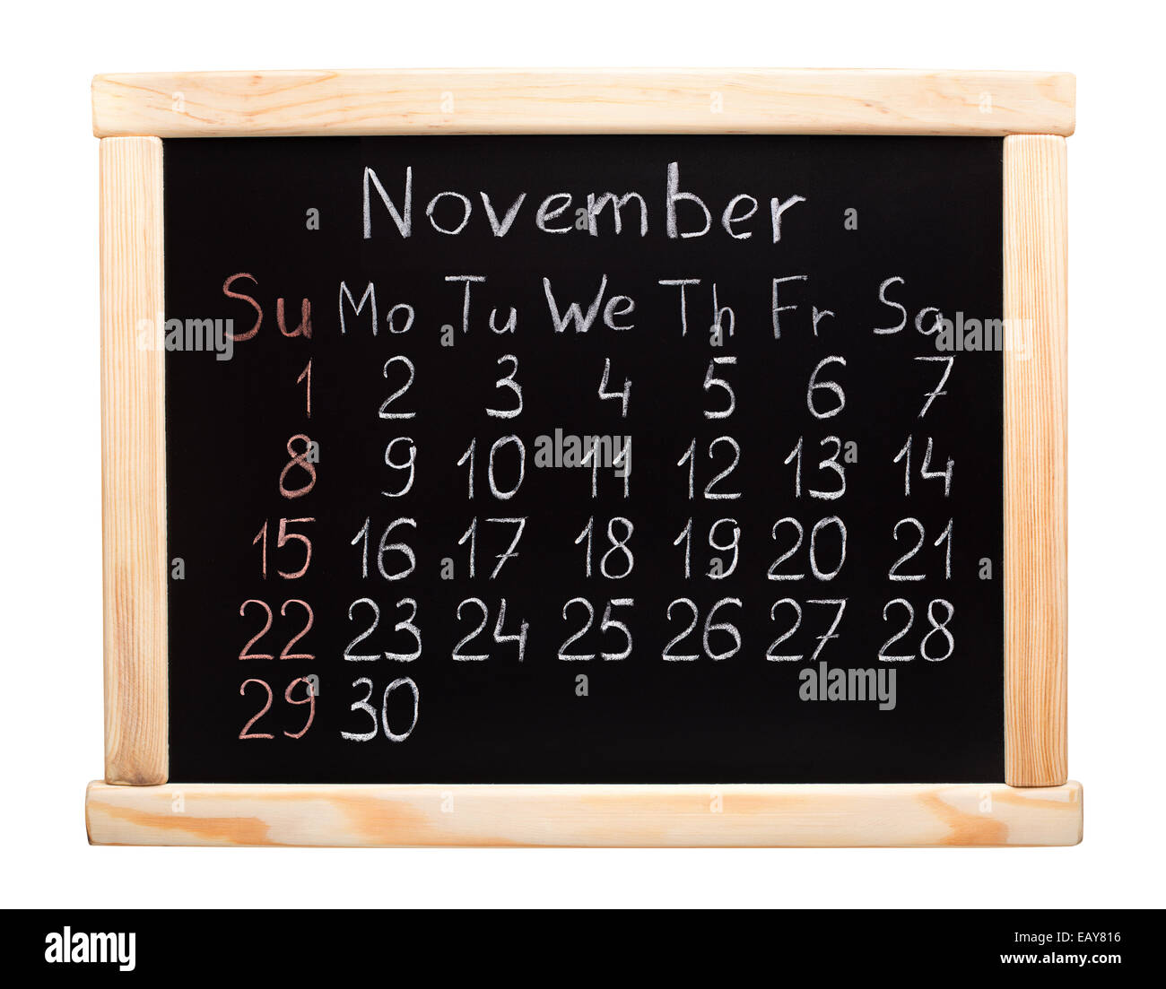 2015 year calendar. November. Week start on sunday Stock Photo - Alamy