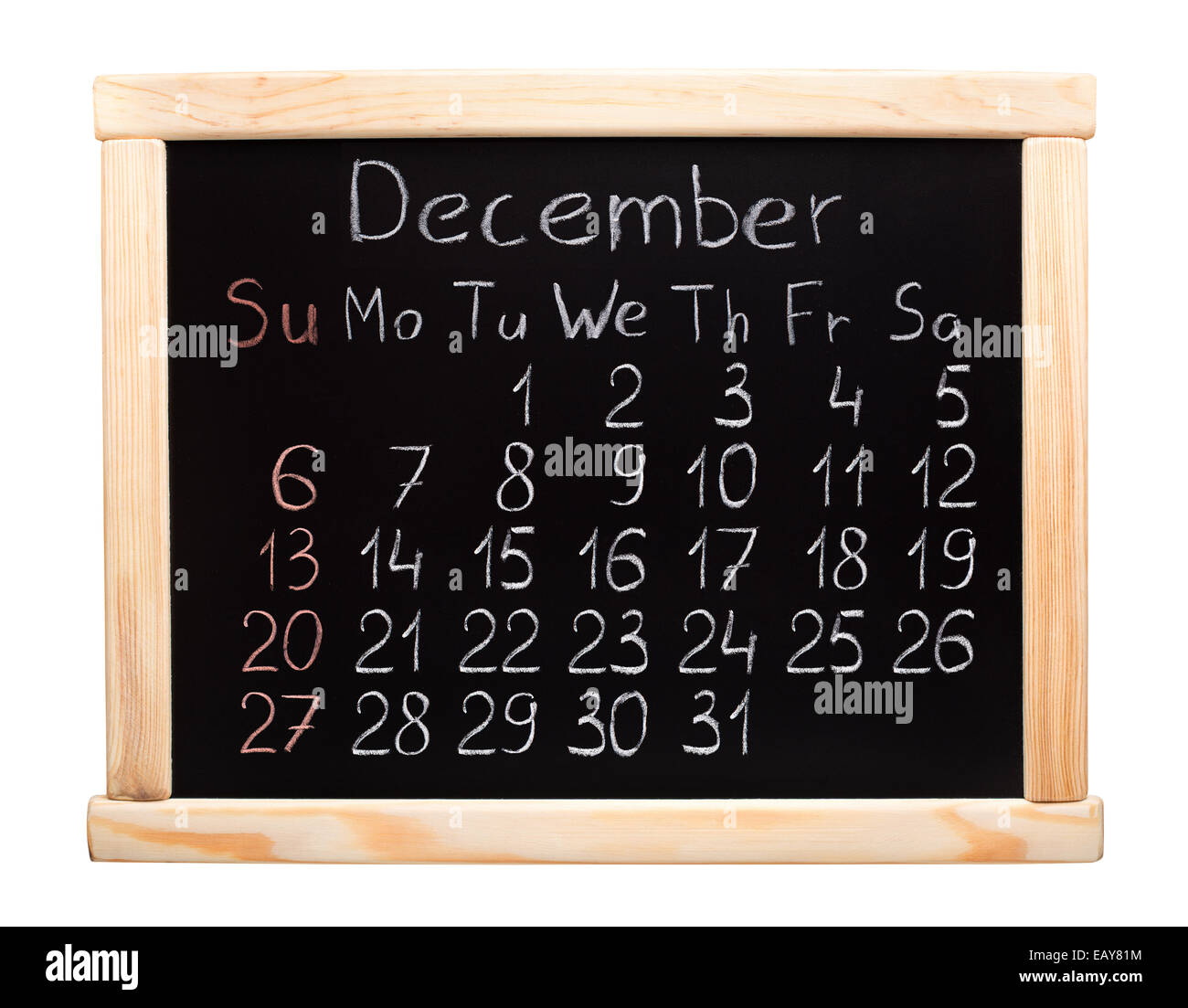 2015 year calendar. December. Week start on sunday Stock Photo - Alamy