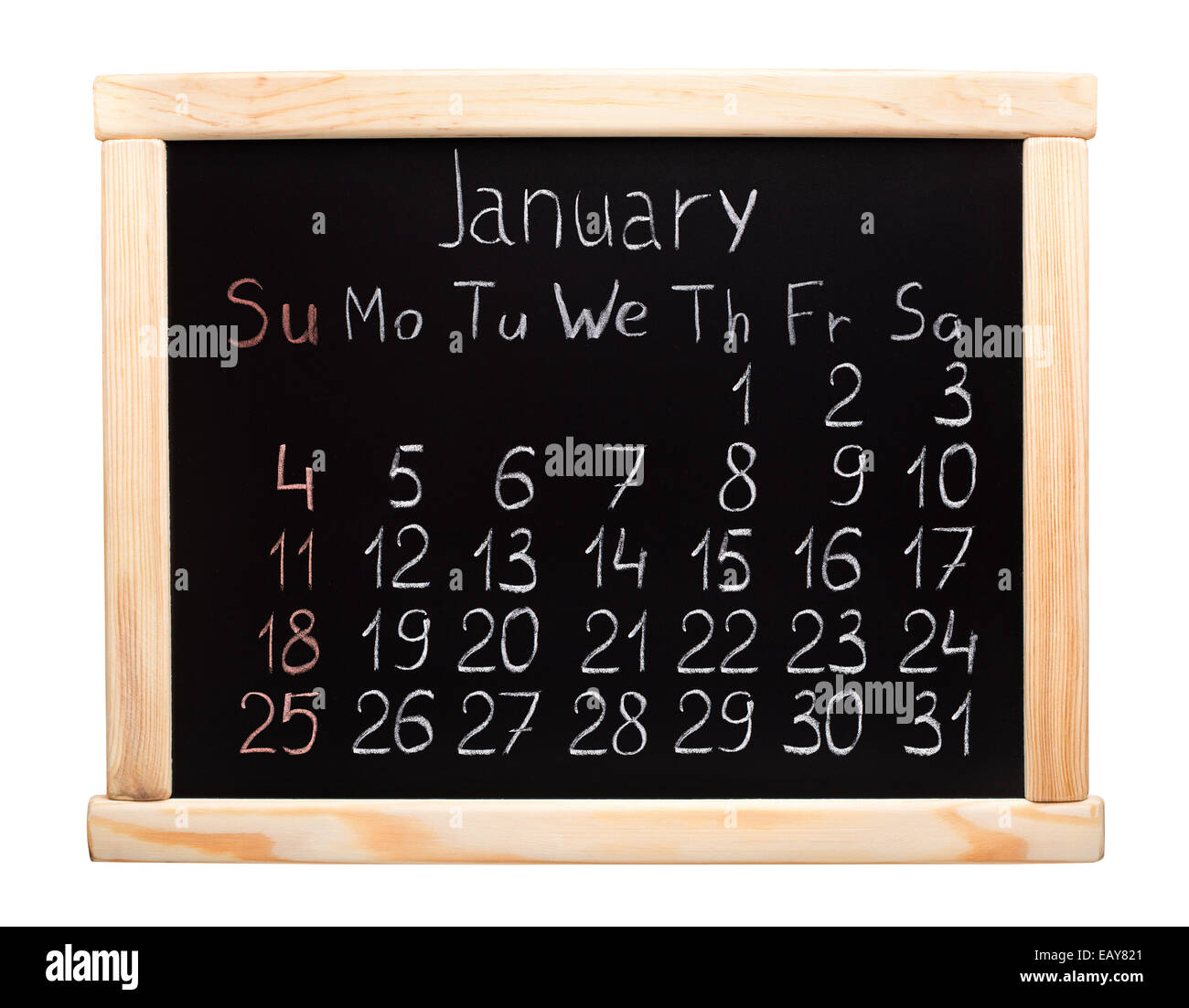 Sunday start calendar hi-res stock photography and images - Alamy