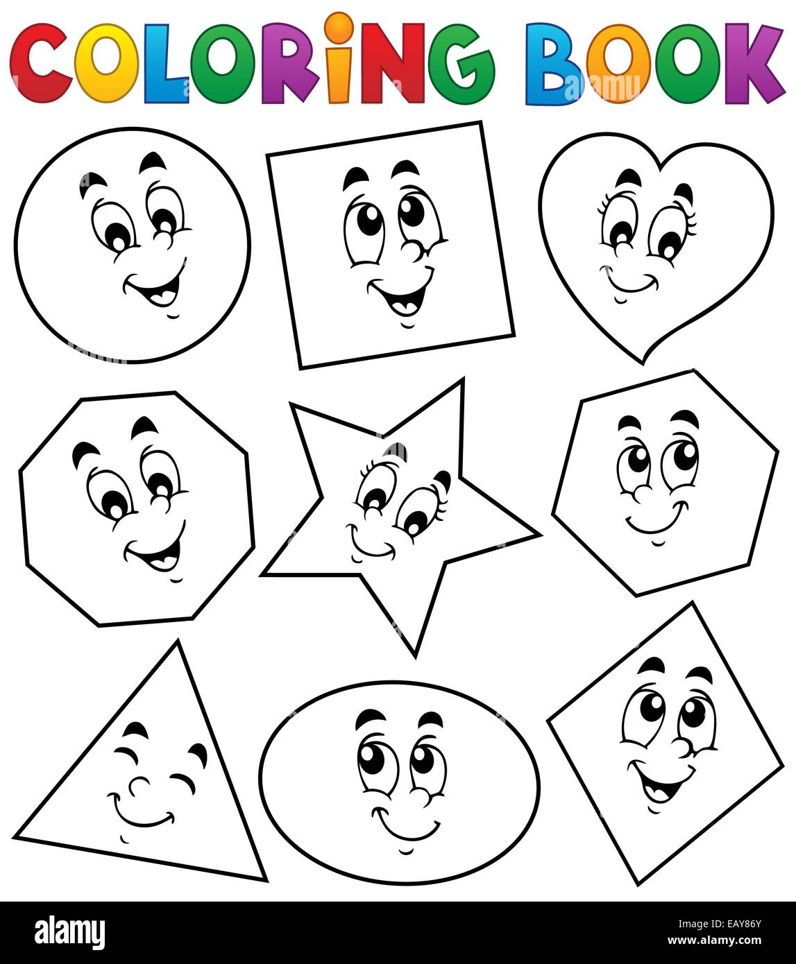 Geometric shapes coloring hi-res stock photography and images - Alamy