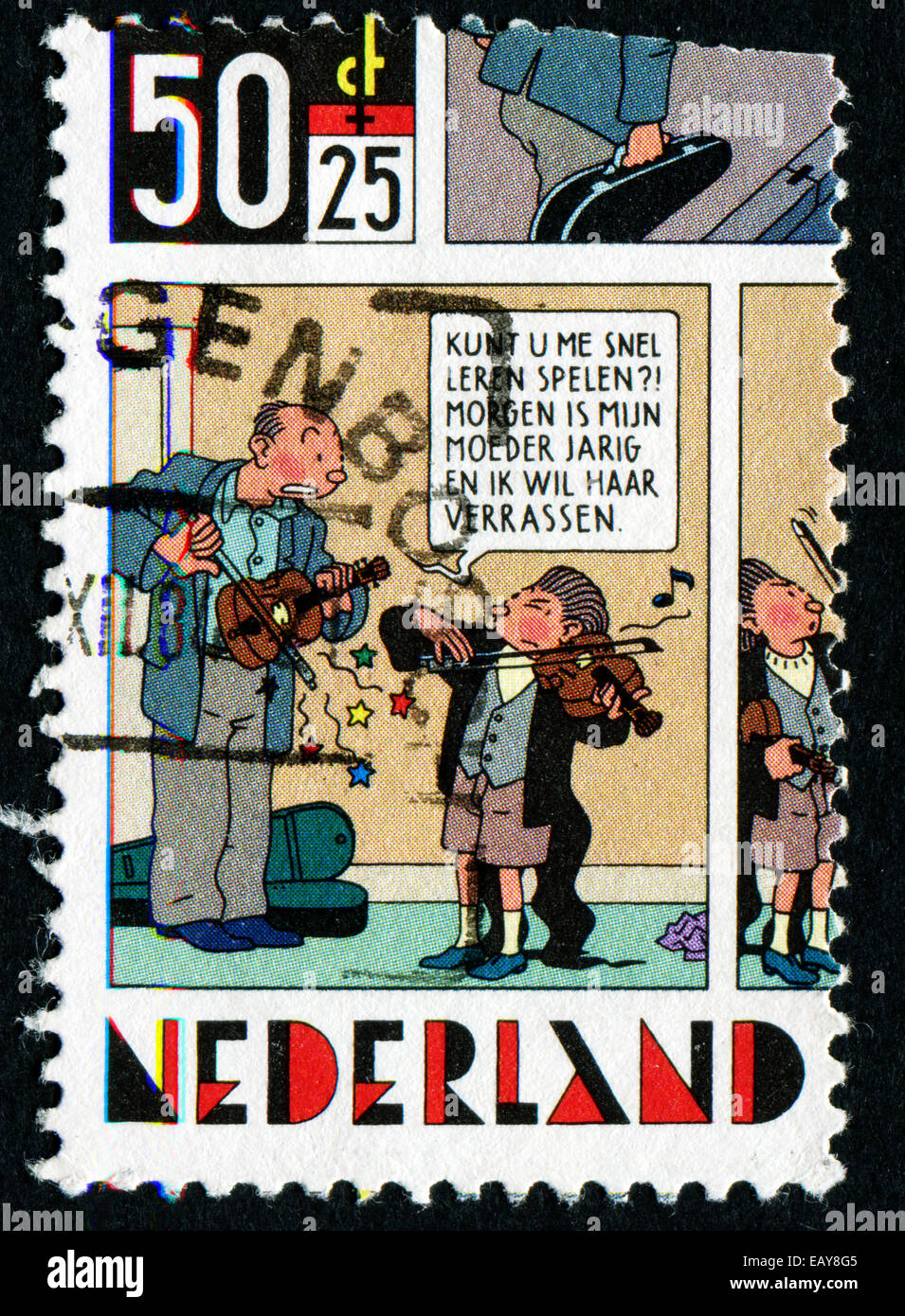 NETHERLANDS - CIRCA 1984 A stamp printed in Netherlands shows Strip ...