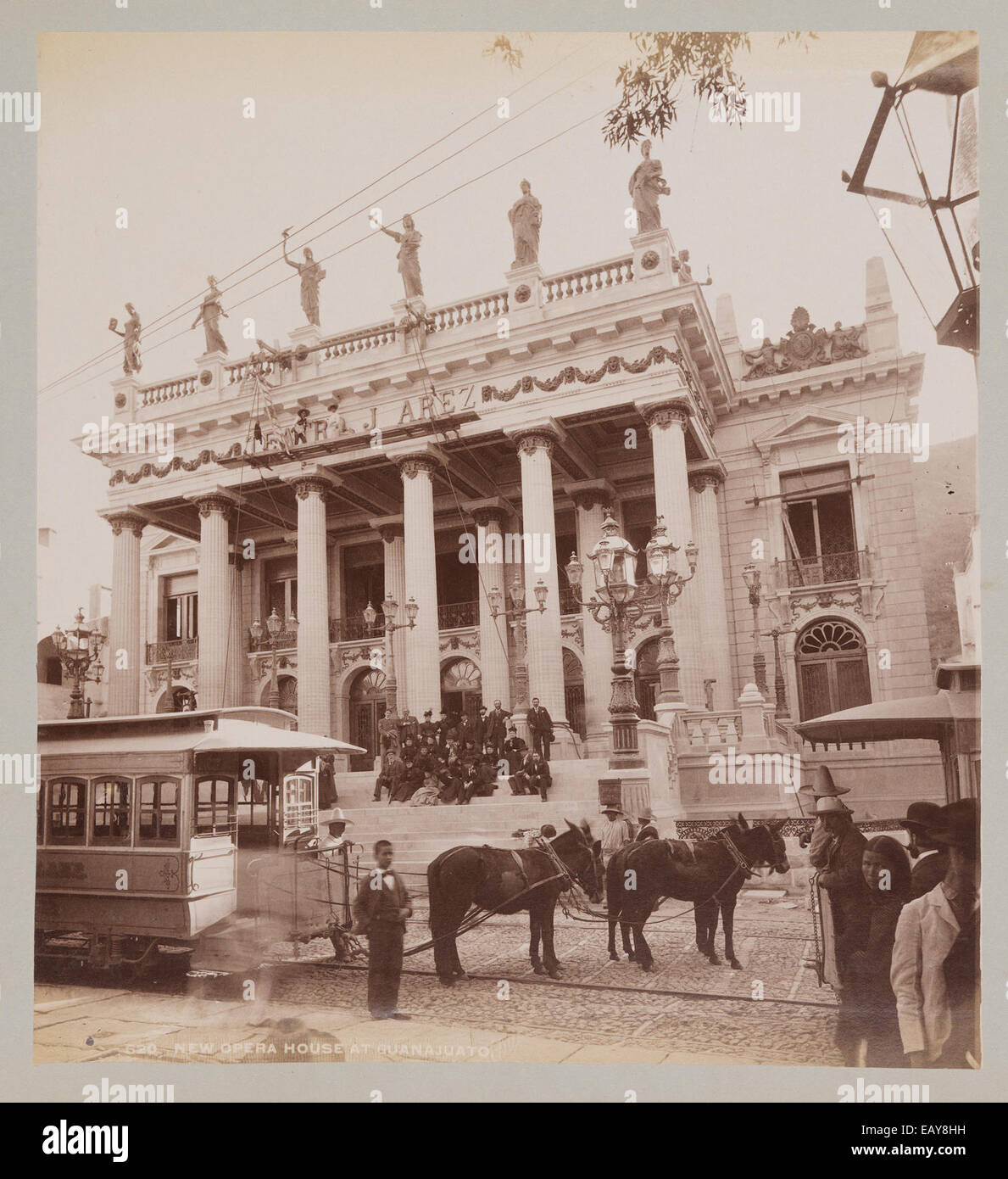 A photograph showing the new opera house at Guanajuato, Mexico ...