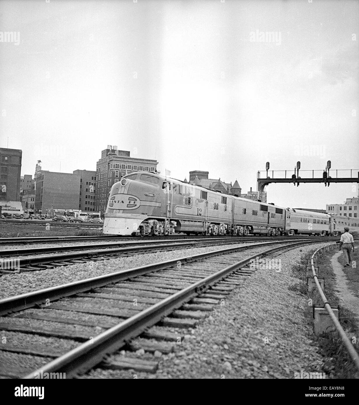 Old diesel locomotives Black and White Stock Photos & Images - Alamy