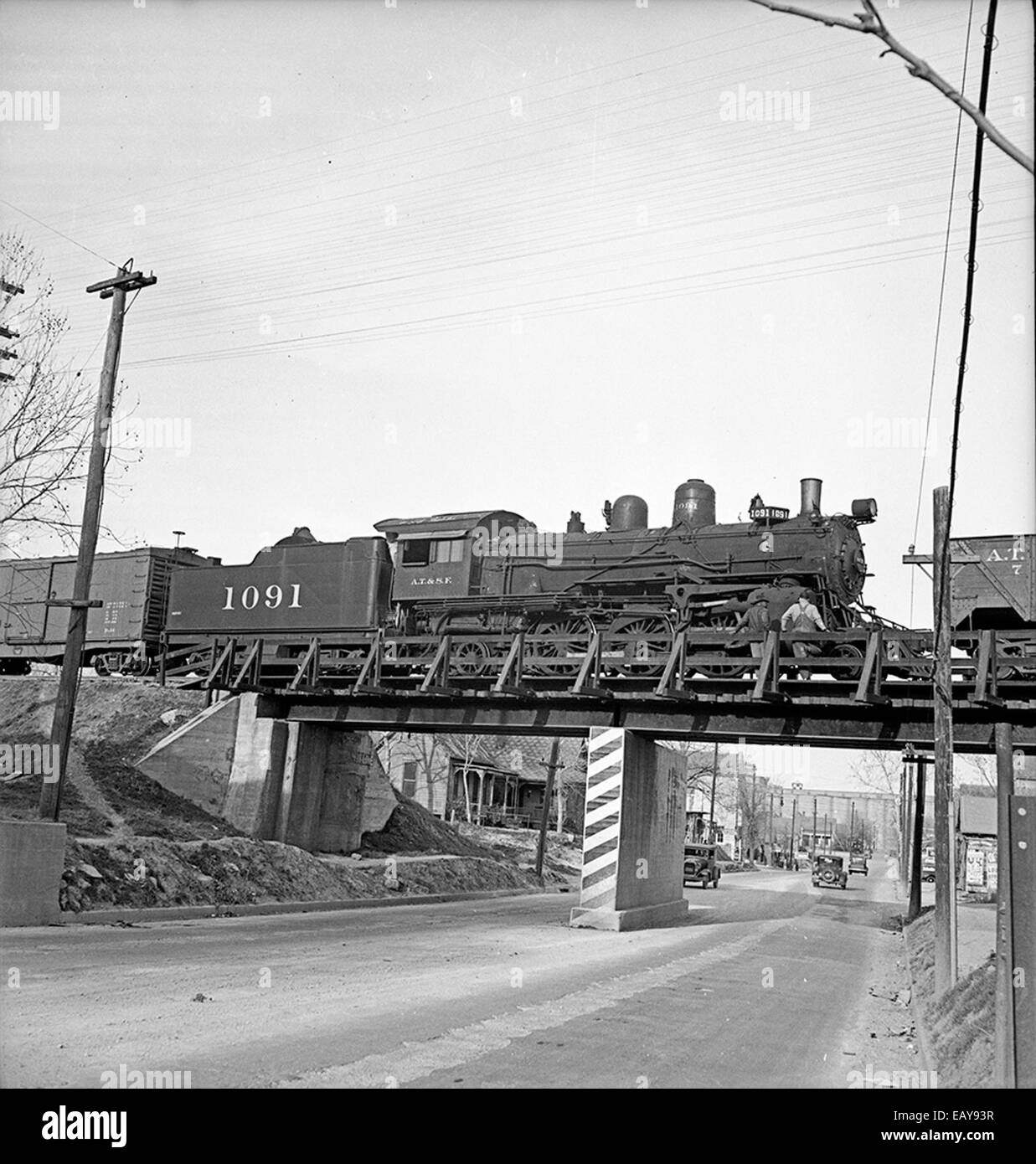 A photograph of Atchison, Topeka, & Santa Fe Railway's Locomotive No ...