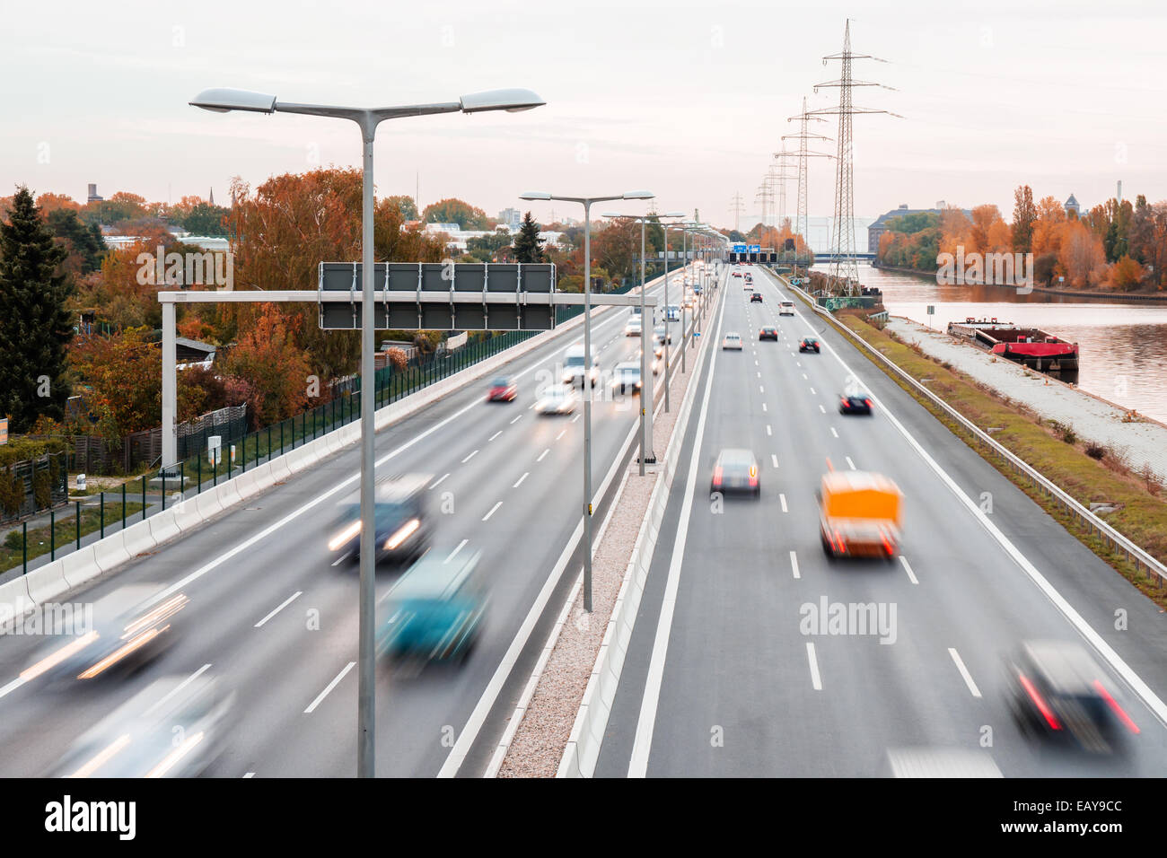 A highway in early autumn Stock Photo - Alamy