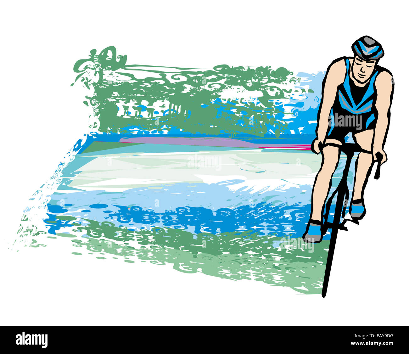 Cycling man grunge poster template card cycle bike hi-res stock ...