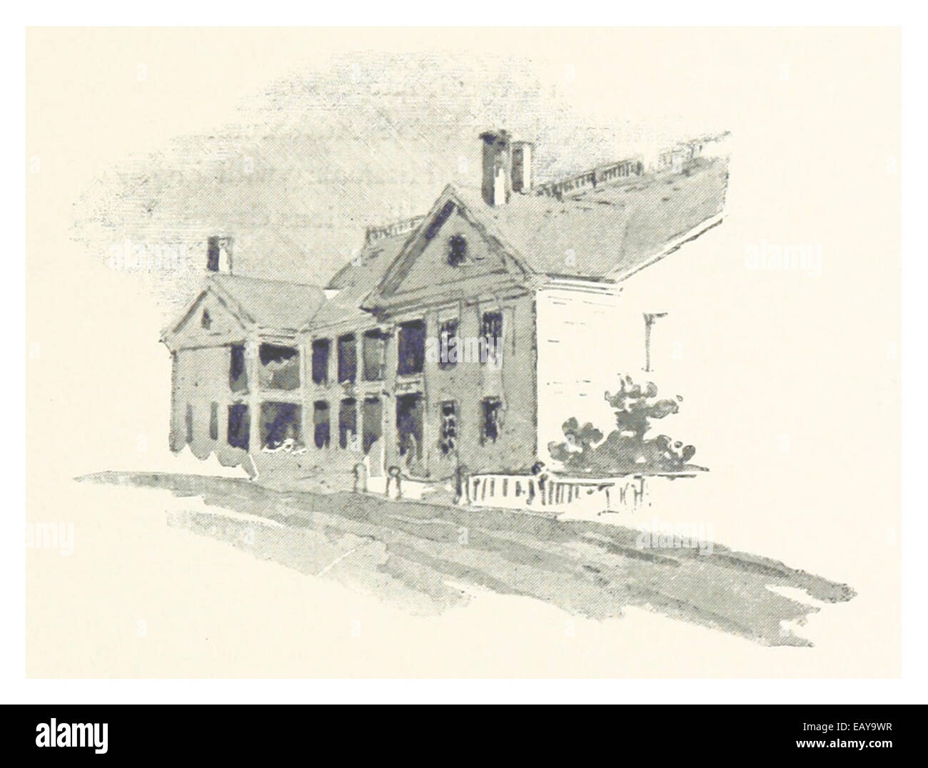 1889 Vintage Illustration Drawing Sketch Stock Photos & 1889 Vintage ...